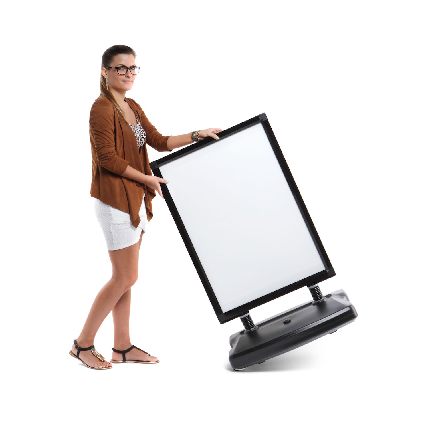 30x40 Sidewalk Sign Windtalker | Water Base with 2 Wheels | Snap Open ...