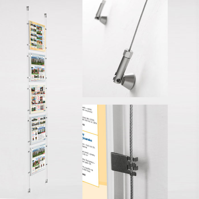 Cable display with 5 pockets size 8.5x11