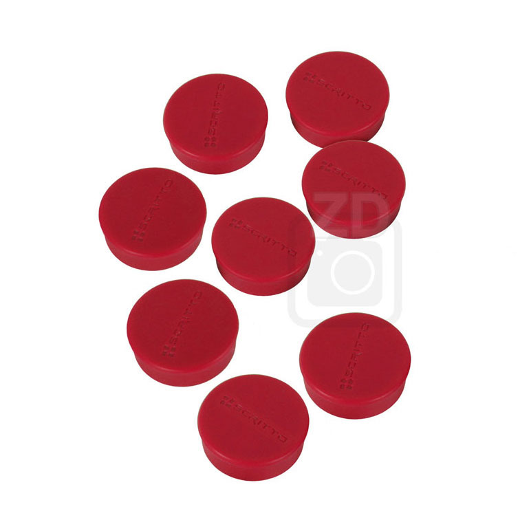 Magnets - Large size - Red colour - Set of 8pcs