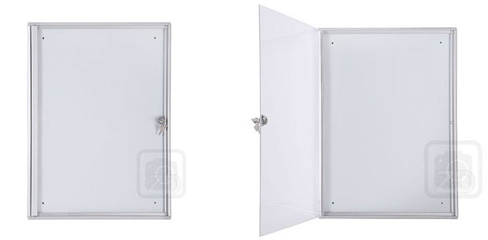 Classic Enclosed Bulletin Board - Lockable - indoor
